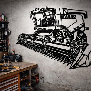 Claas Lexion 670 Harvester Metal Wall Art, Steel Farming Decor Sign - Etsy