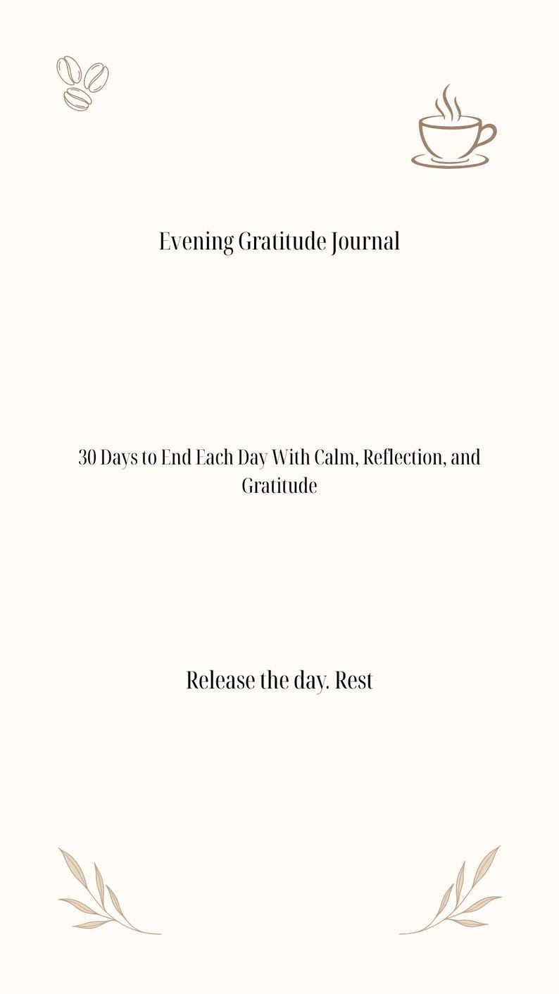 30 Day Evening Gratitude Journal - Etsy