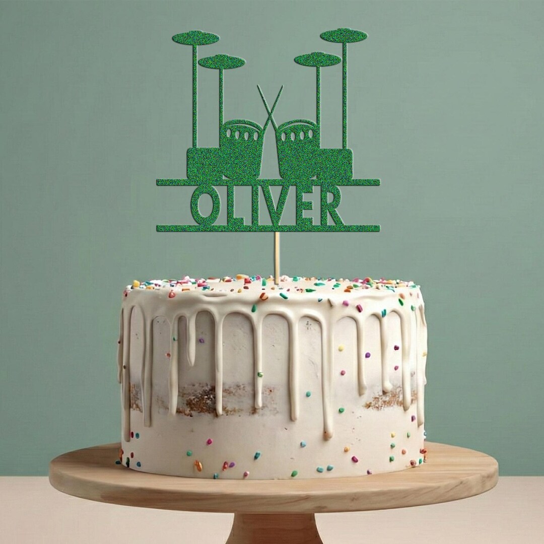 Drummer Cake Topper Custom Music Band Birthday Decoration Add Any Name ...
