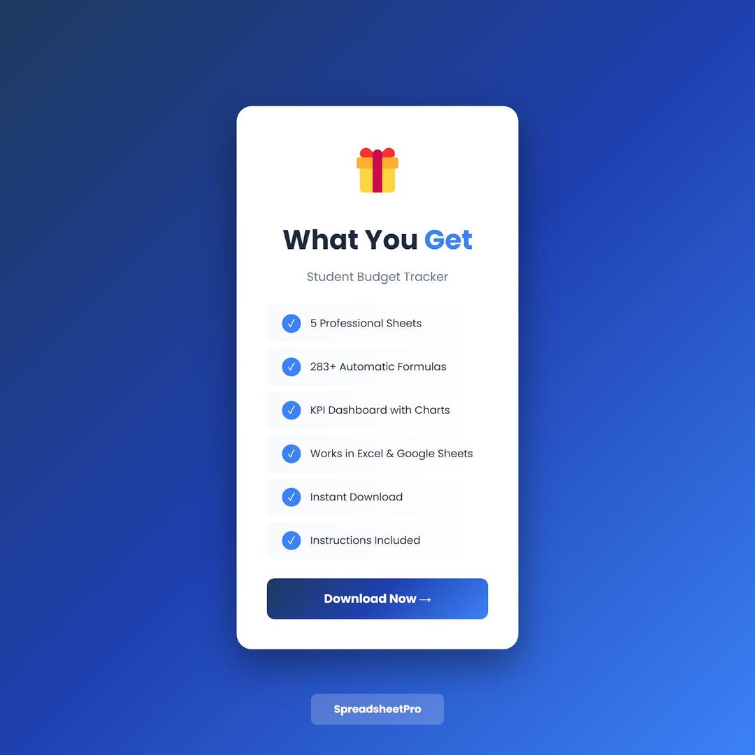Student Budget Tracker | Dashboard + Achievements | Excel & Google ...