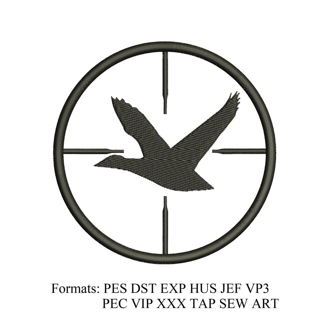 Duck Hunting Embroidery Design, Crosshairs Target, Hunter Machine File ...