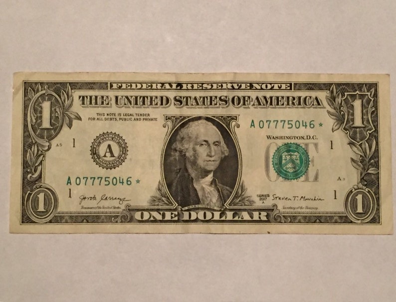 SALE ! Rare Triple 777 Error *star Note Dollar Bill 2017 ‘A’ Series ...