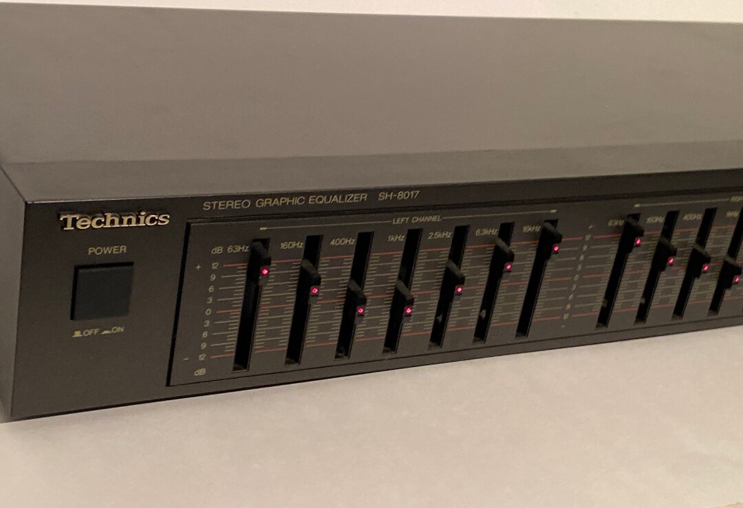 Sale TECHNICS Equalizer EQ Red LED Lighted Stereo Graphic for Amplifier ...
