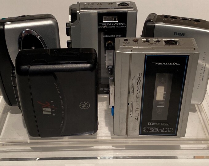 Sale ! Lot 5 Portable Cassette Tape Recorder Collection Walkman Style ...