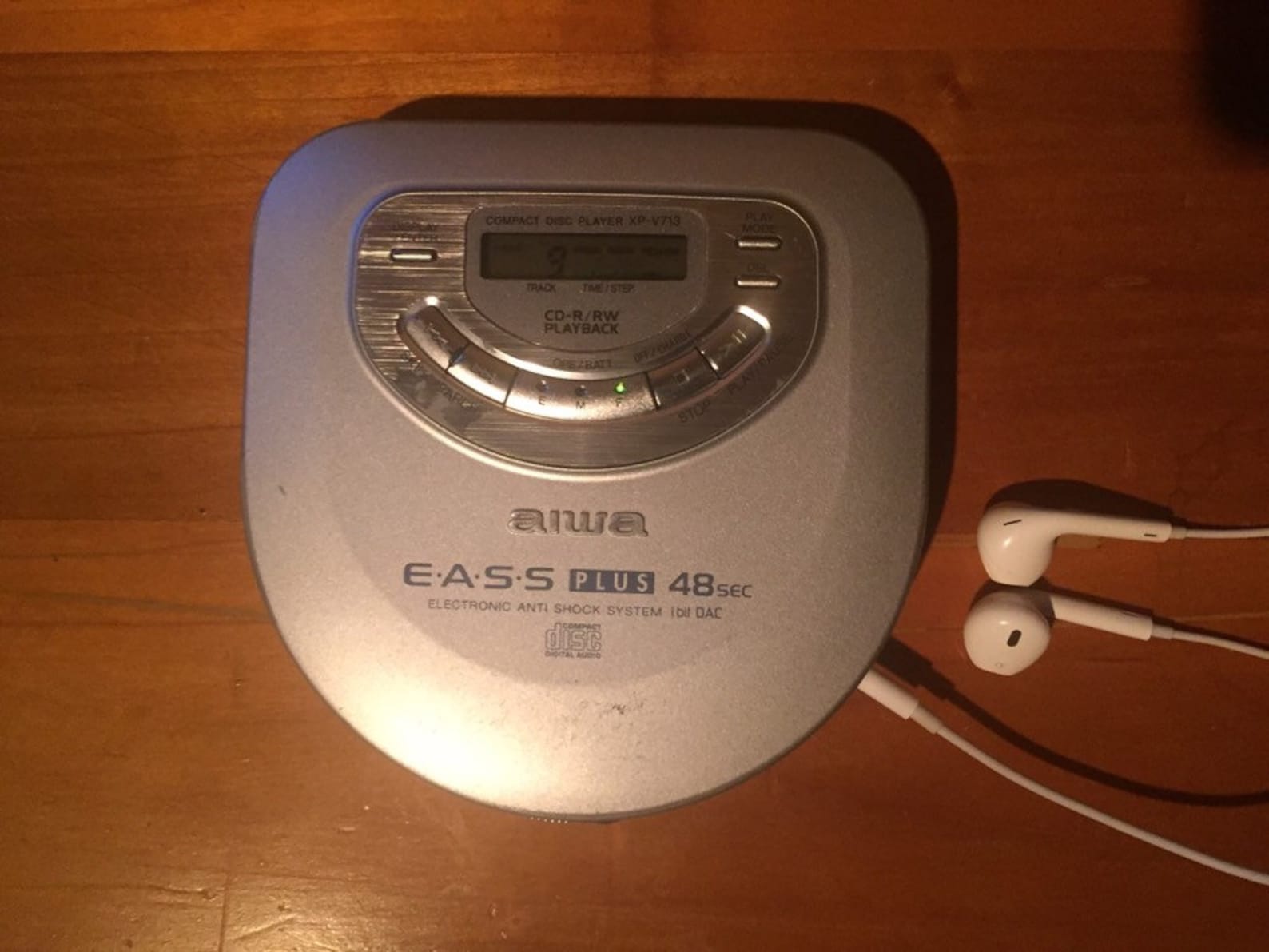 SALE AIWA Discman Vintage Portable Cd Player E.A.S.S. Plus Blue LED ...