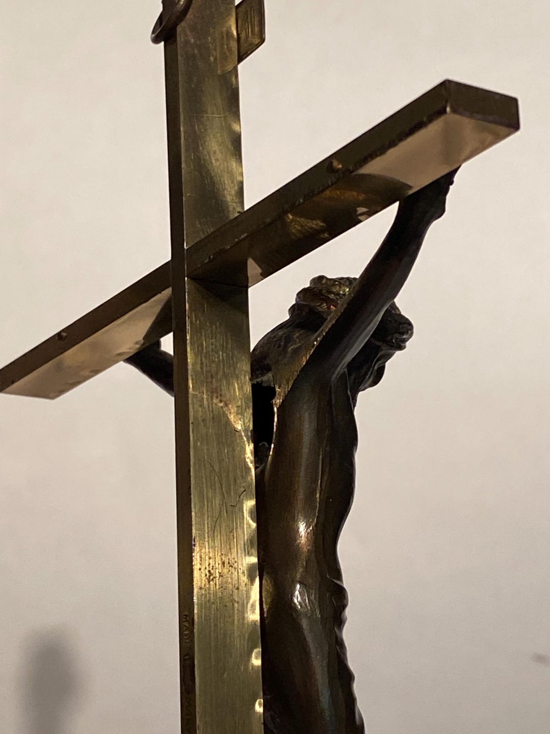 Sale! Vintage 10" Brass Metal Jesus Cross Made in Germany INRI Mid ...
