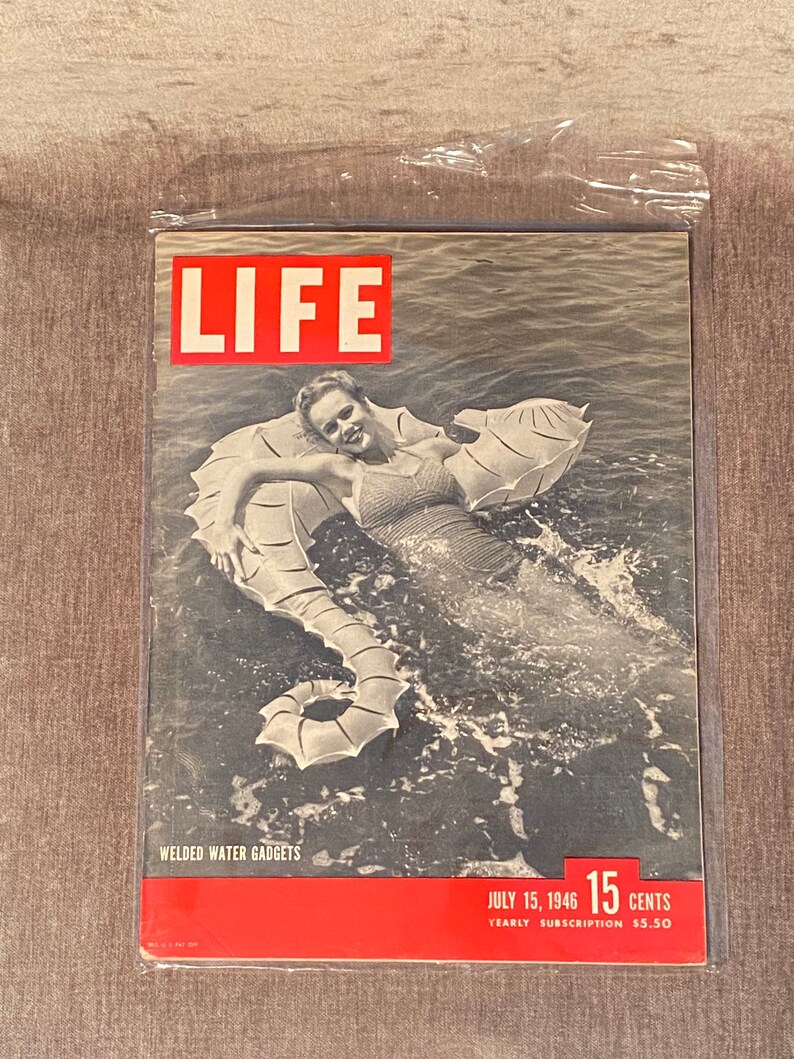 SALE ! Mid-century LIFE Magazine July 15, 1946 Swimming Pool Model ...