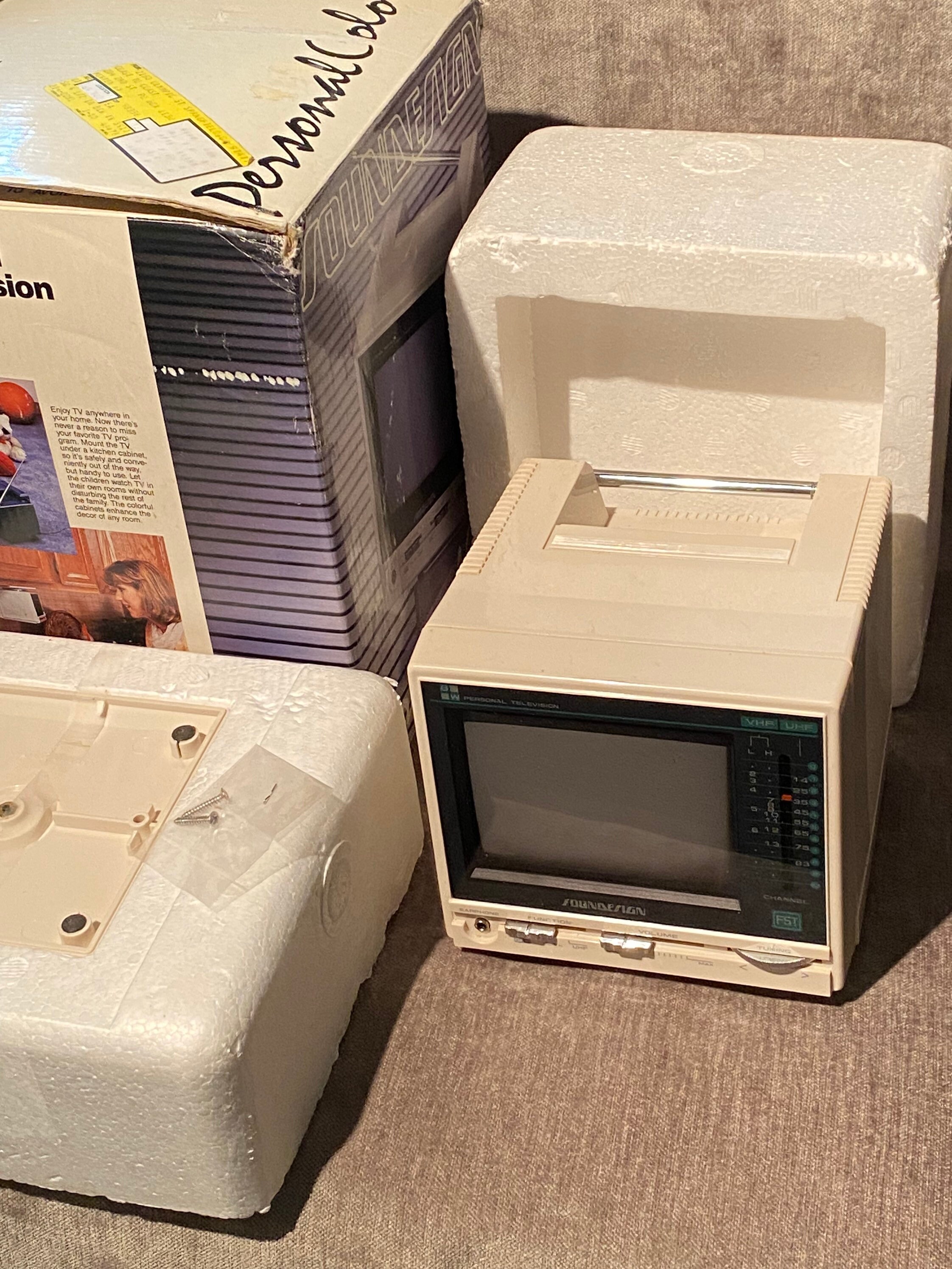 Sale NIB White TV Television History Portable 1980s Compact - Etsy