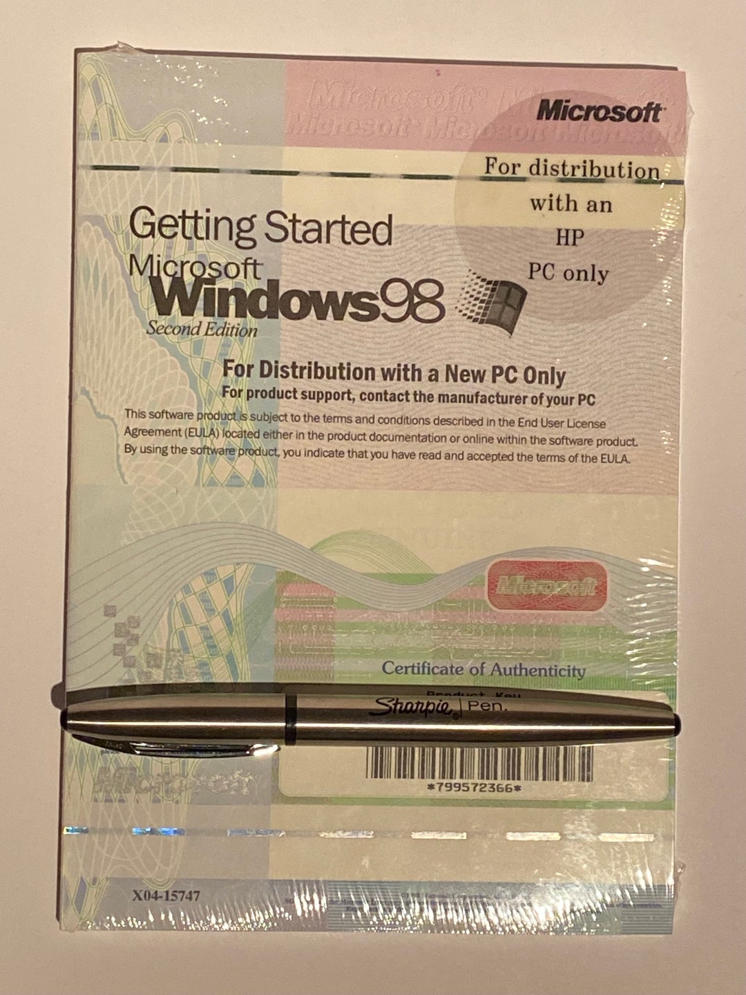 Sale Sealed WINDOWS 98 Getting Started Guide and Product Key A ...