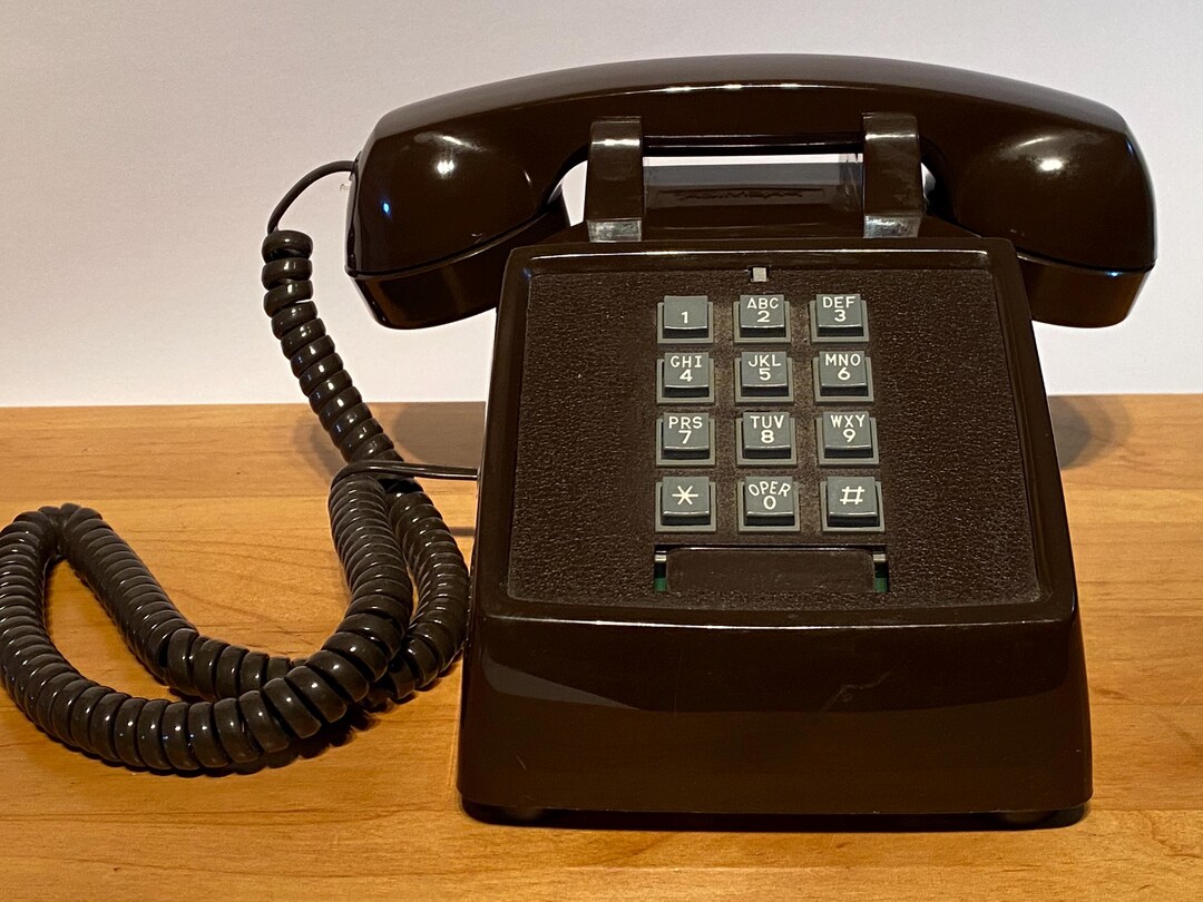 Sale ! Vintage Telephone Desktop Push Button Phone 1980s 70s Vintage ...