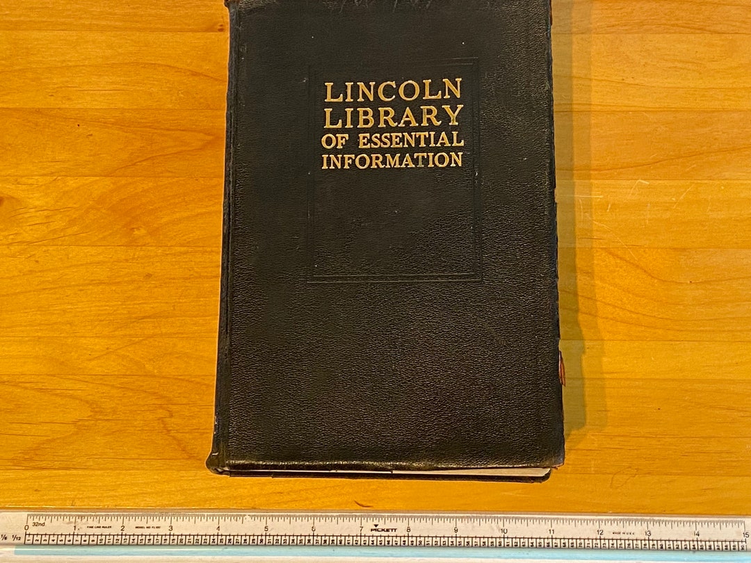 Sale Lincoln Library of Essential Information First Edition 1924 1945 ...