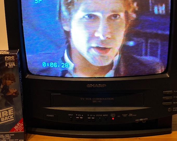 Sale! SHARP Crt TV VCR Combo Television Portable Tv Set Uhf Vhf ...