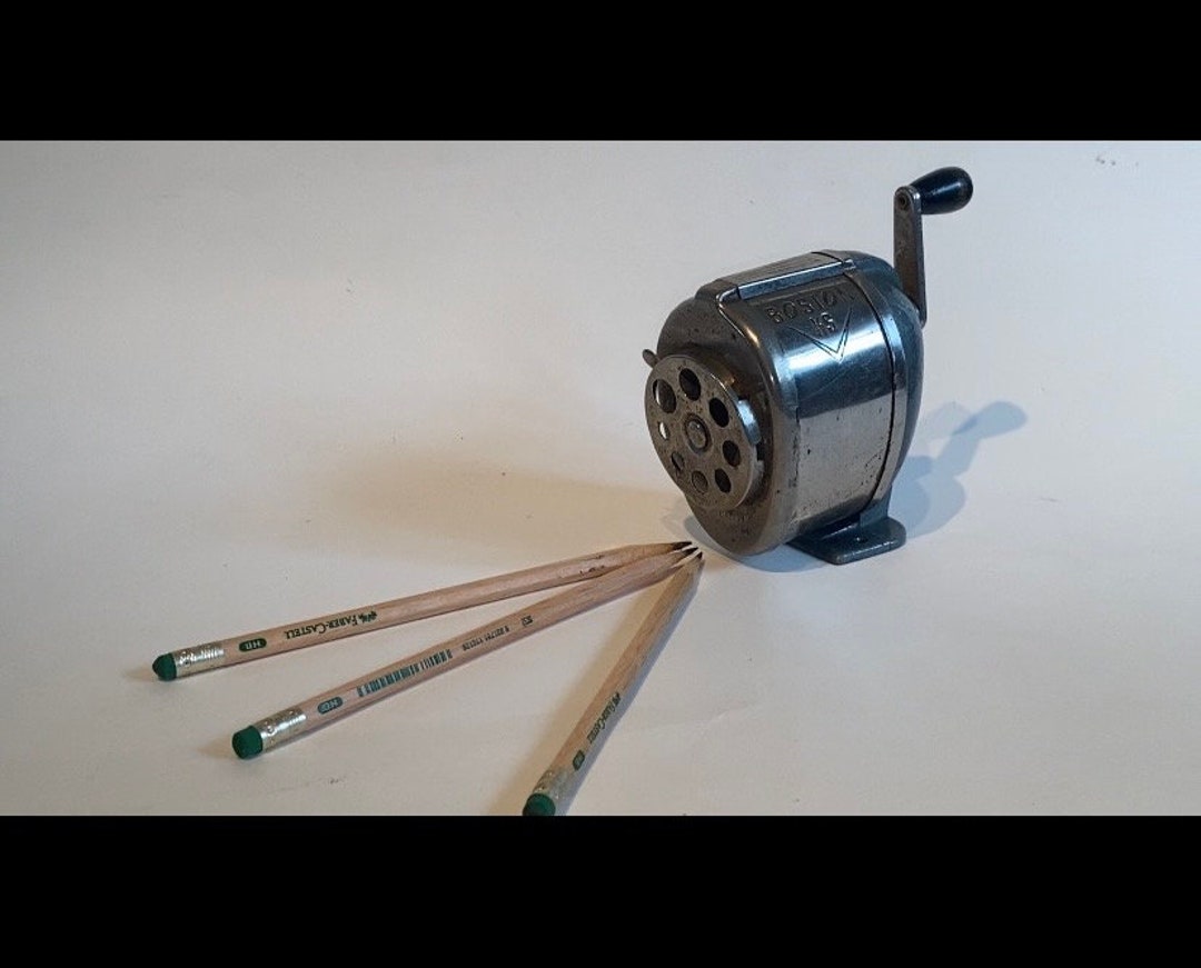 Sale Vintage Schoolhouse BOSTON HS Chrome Metal Pencil Sharpener ...