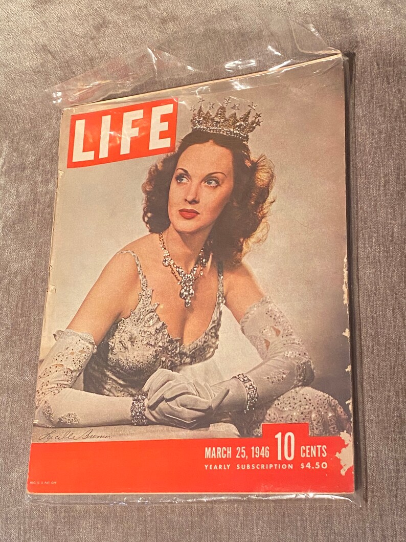 SALE Mid-century LIFE Magazine March 26, 1946 Lucille Bremer Lucky Strike Tobacco Ad 1940s 40s ...