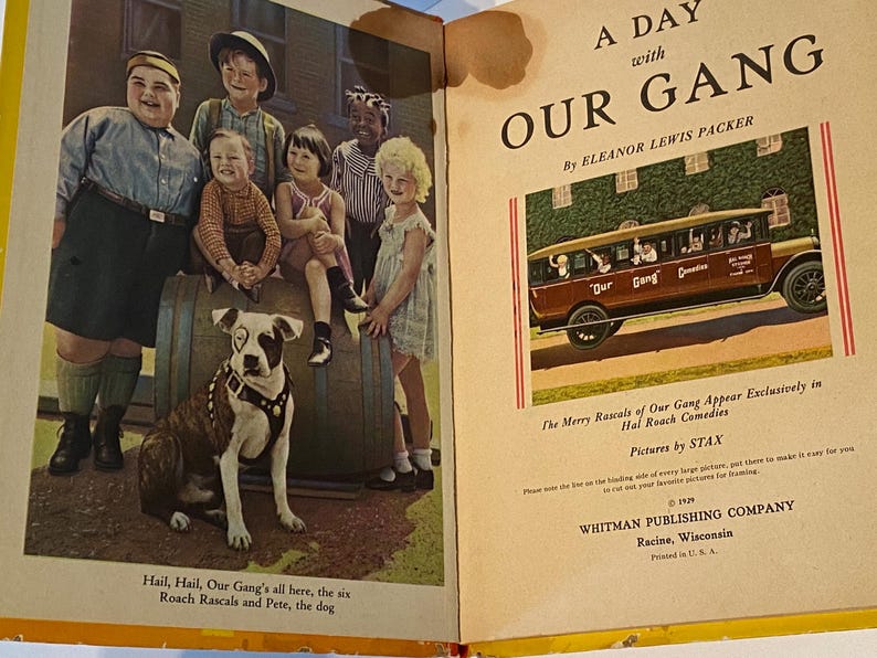 Sale 1929 A Story of Gang Little Rascals Book Color Photos Behind the ...
