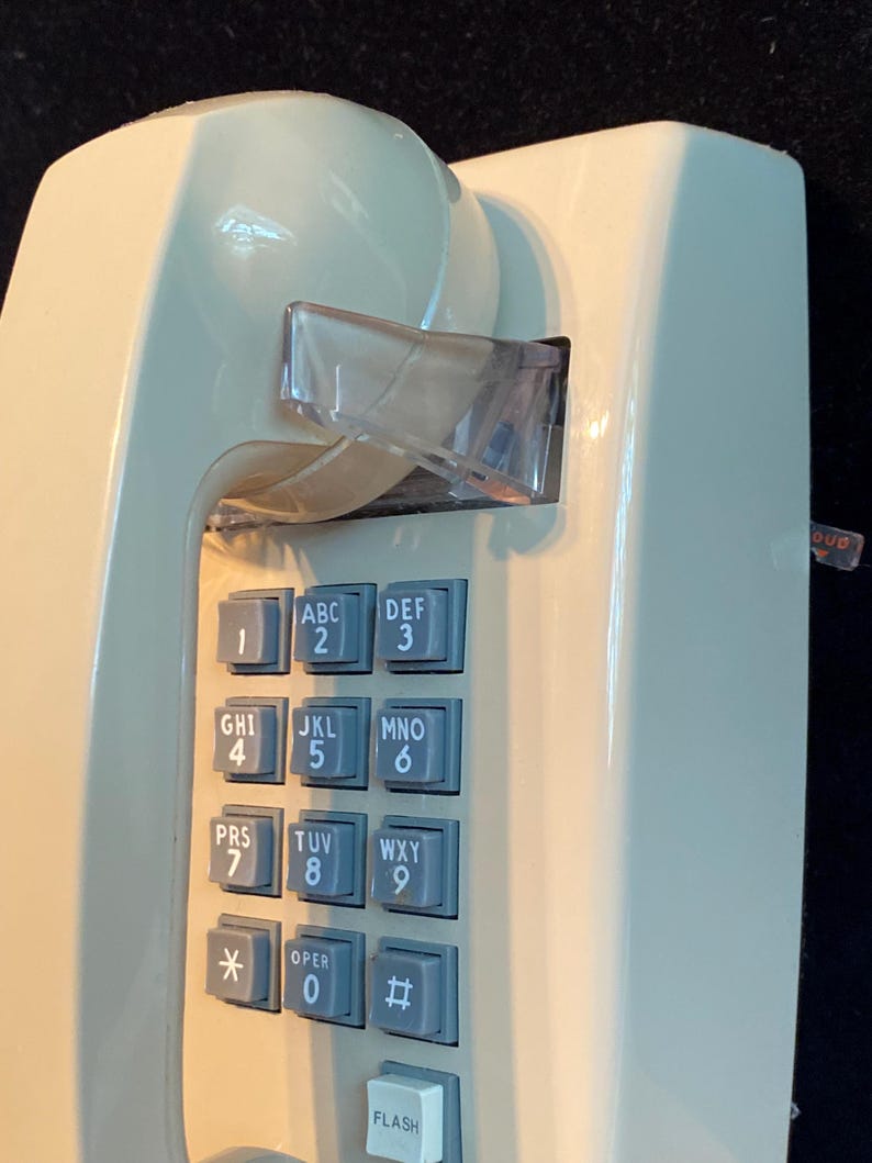 SALE ! Classic Vintage Metal Wall Mount Push Button Telephone Phone Mcm ...