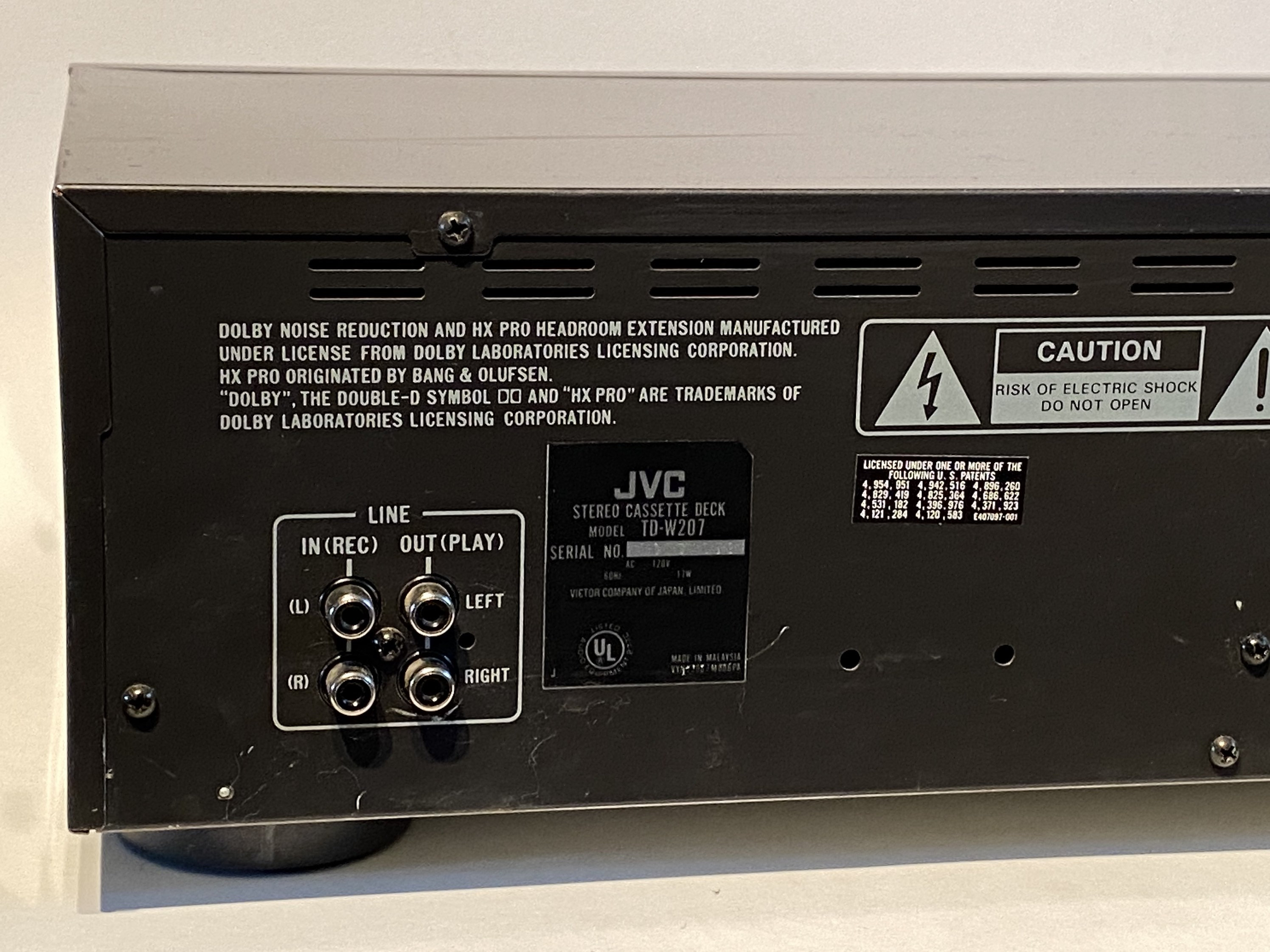 Sale JVC Silver Double Dual Stereo Cassette Tape Deck Dolby Hxpro Works ...