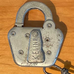 Sale ! BIG Fat Antique KELINE Steel Lock Lockset Chain Metal Heavy ...