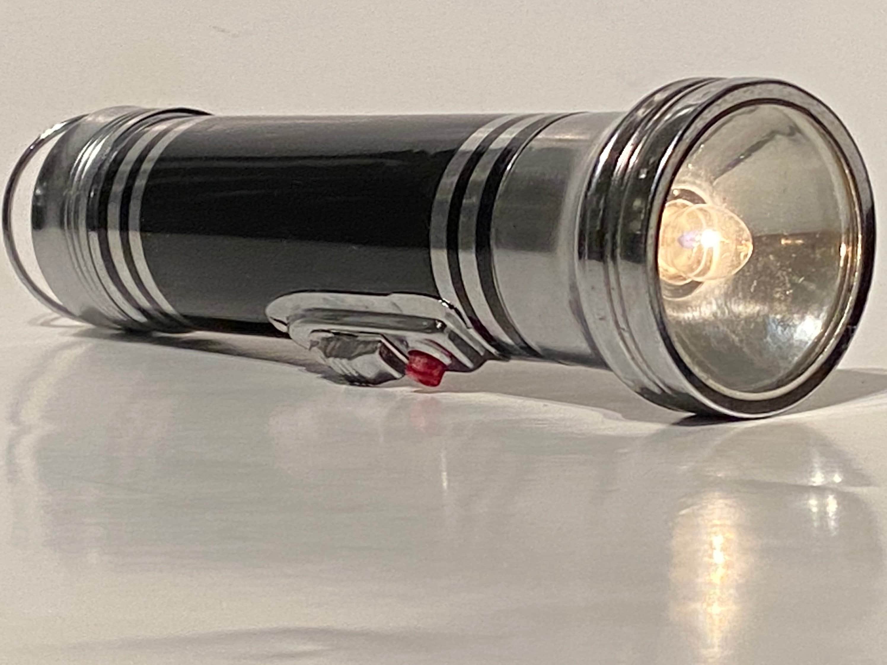 SALE Deco Antique 1920s 1930s Metal Flashlight Mid-century Vintage Old ...