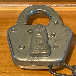 Sale ! BIG Fat Antique KELINE Steel Lock Lockset Chain Metal Heavy ...