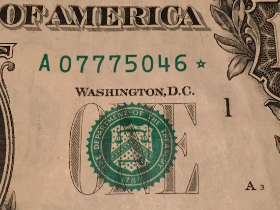 SALE Rare Triple 777 Error star Note Dollar Bill 2017 A - Etsy