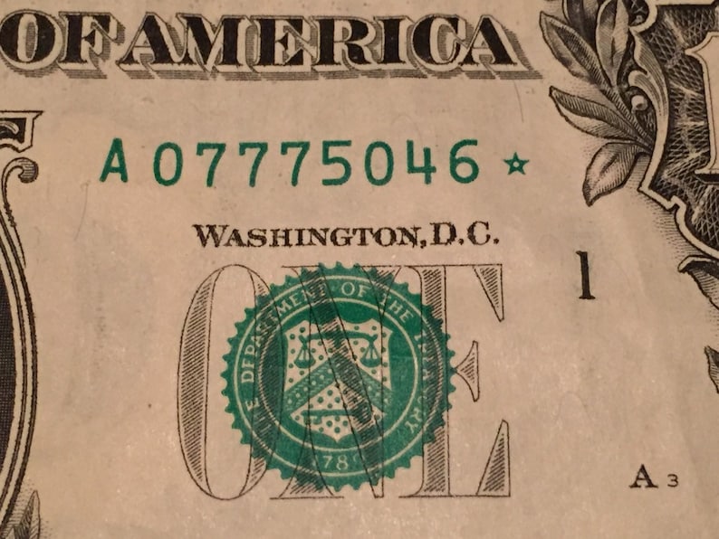 SALE ! Rare Triple 777 Error *star Note Dollar Bill 2017 ‘A’ Series ...
