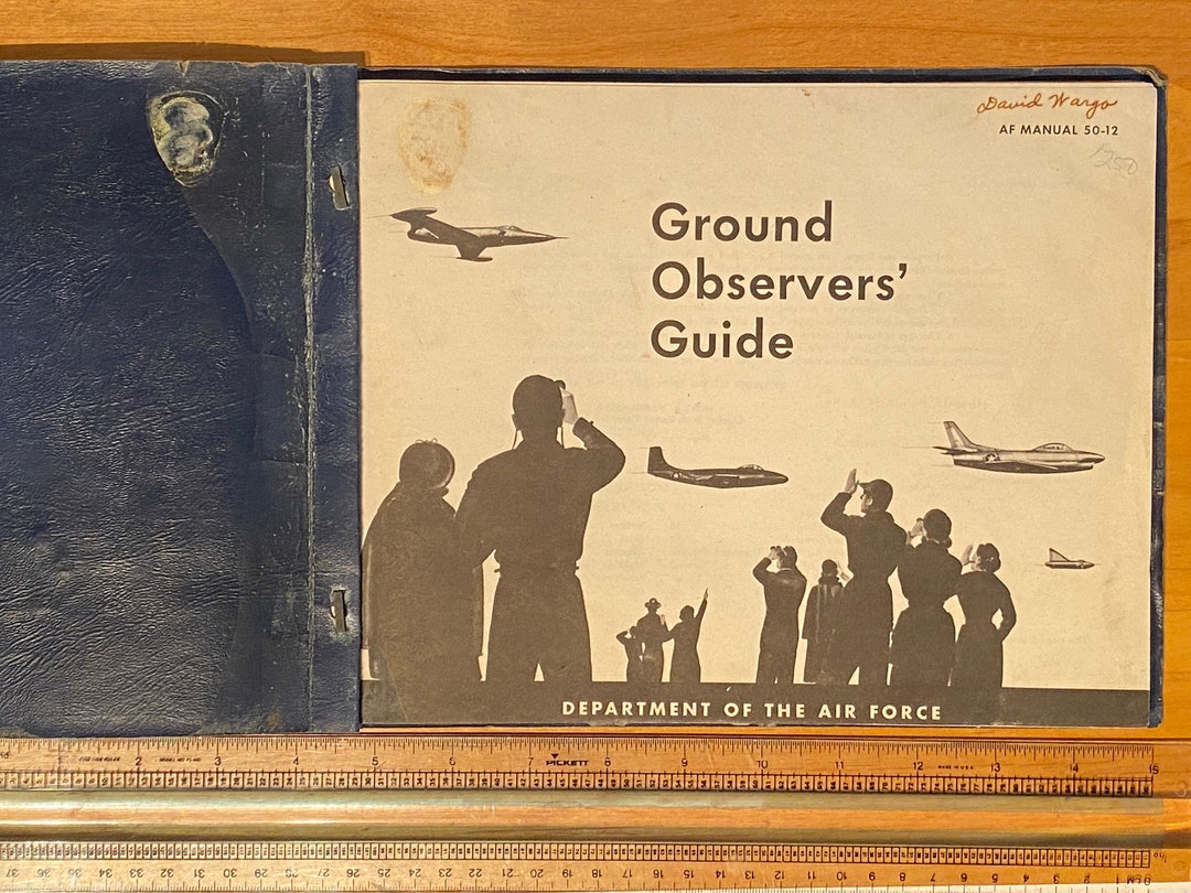 Sale! 1951 USAF Department of the Air Force Ground OBSERVERS Guide ...