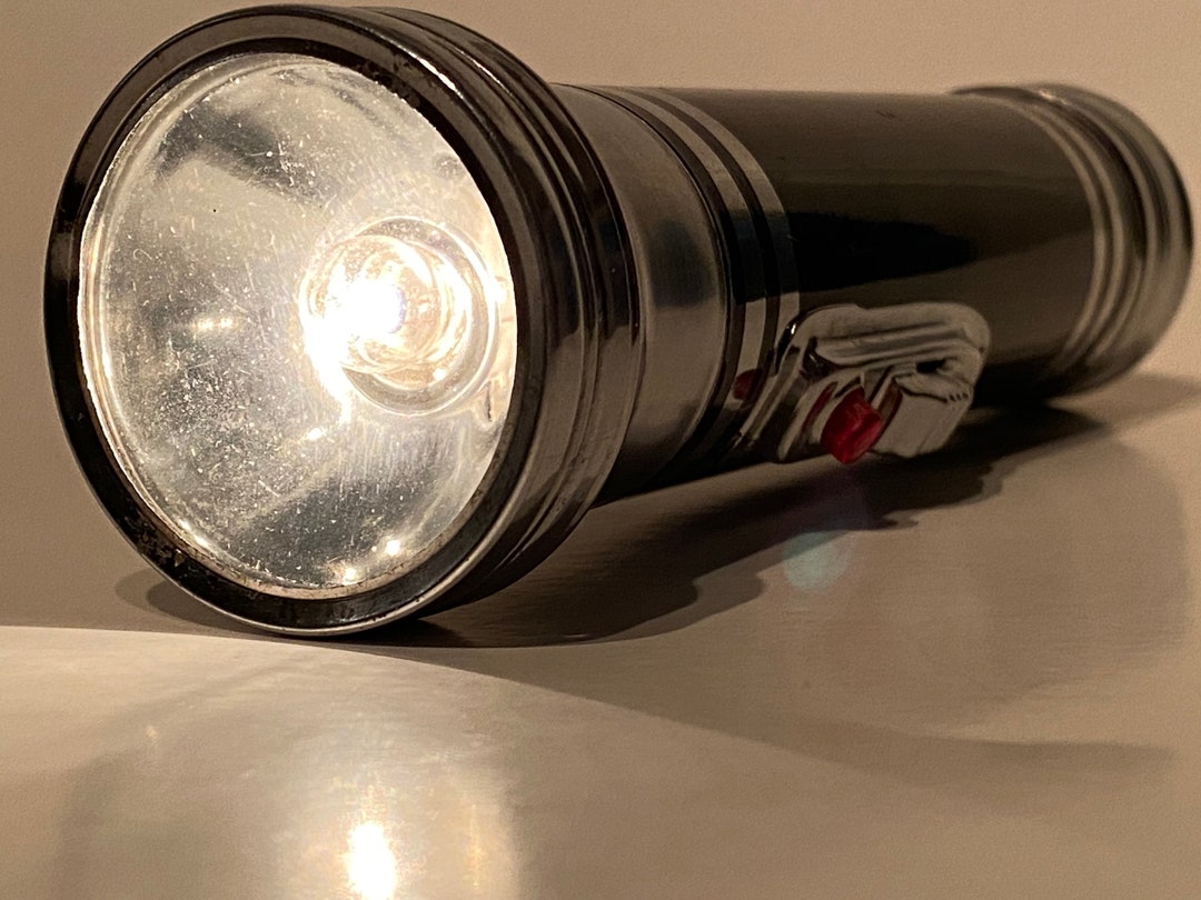 SALE Deco Antique 1920s 1930s Metal Flashlight Mid-century Vintage Old ...
