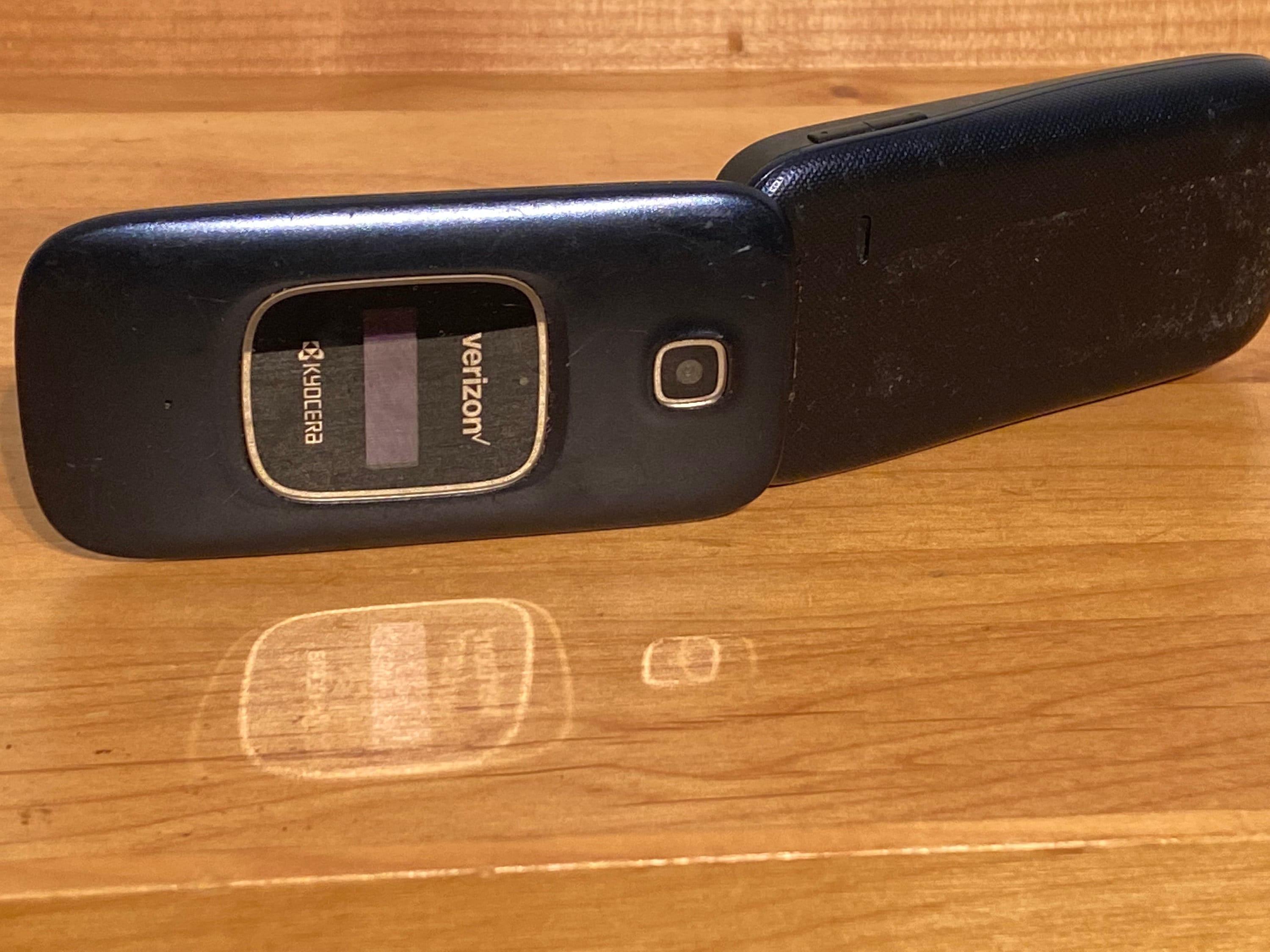 SALE 1990s 90s Vintage Flip Phone KYOCERA Blue Mobile Cell Phone ...