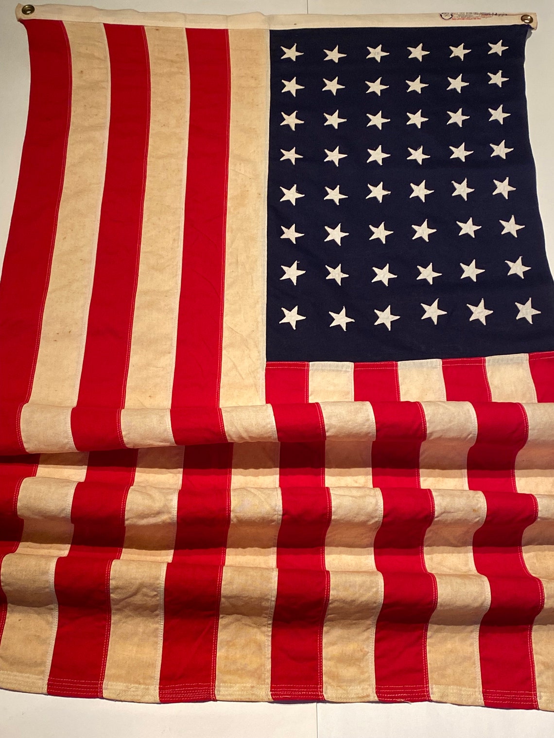 Antique 48 Star American Flag Mid Century 40s 1950s Wwii Historical ...