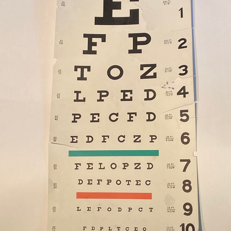 Vintage Eye Chart - Etsy