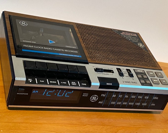 Sale ! Blue LED Cassette Tape Recorder Alarm Clock Am/fm Stereo Radio ...