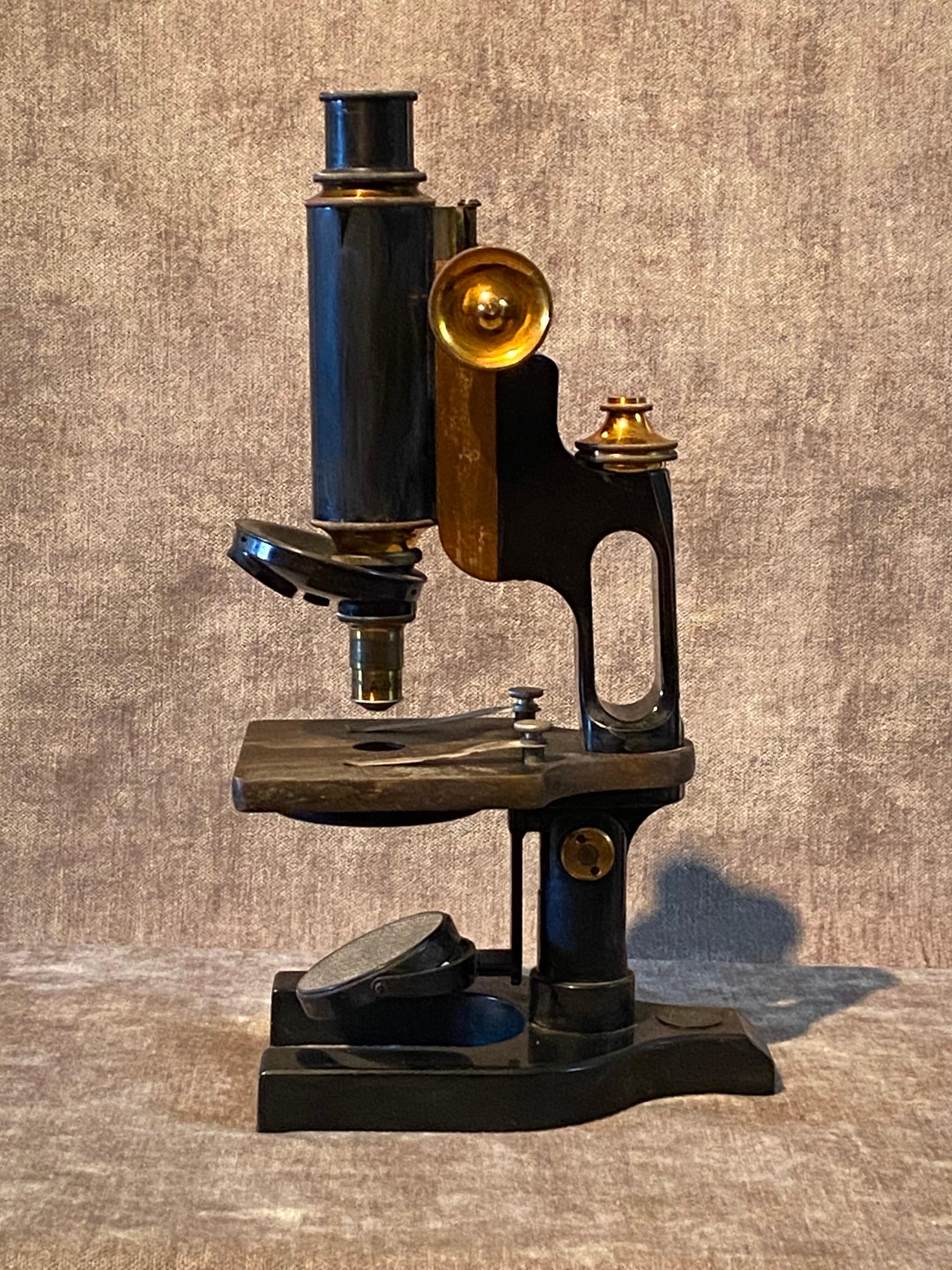 SALE Antique 1920s Brass Microscope 1900s-mid-century Edison Tesla ...