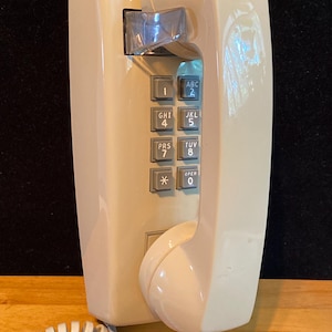 SALE ! Classic Vintage Metal Wall Mount Push Button Telephone Phone Mcm ...