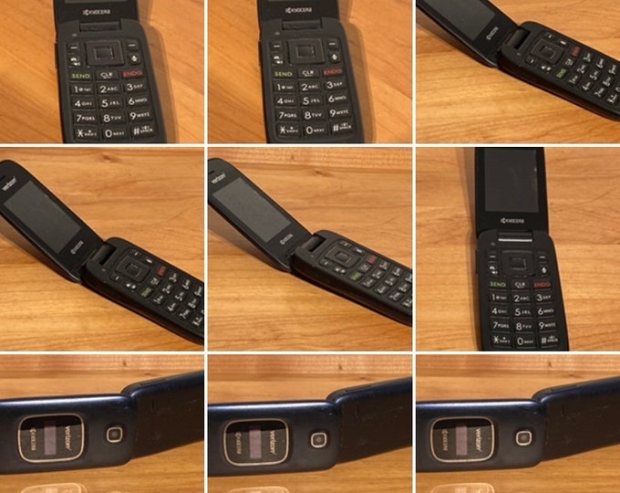 SALE ! 1990s 90s Vintage Flip Phone KYOCERA Blue Mobile Cell Phone ...