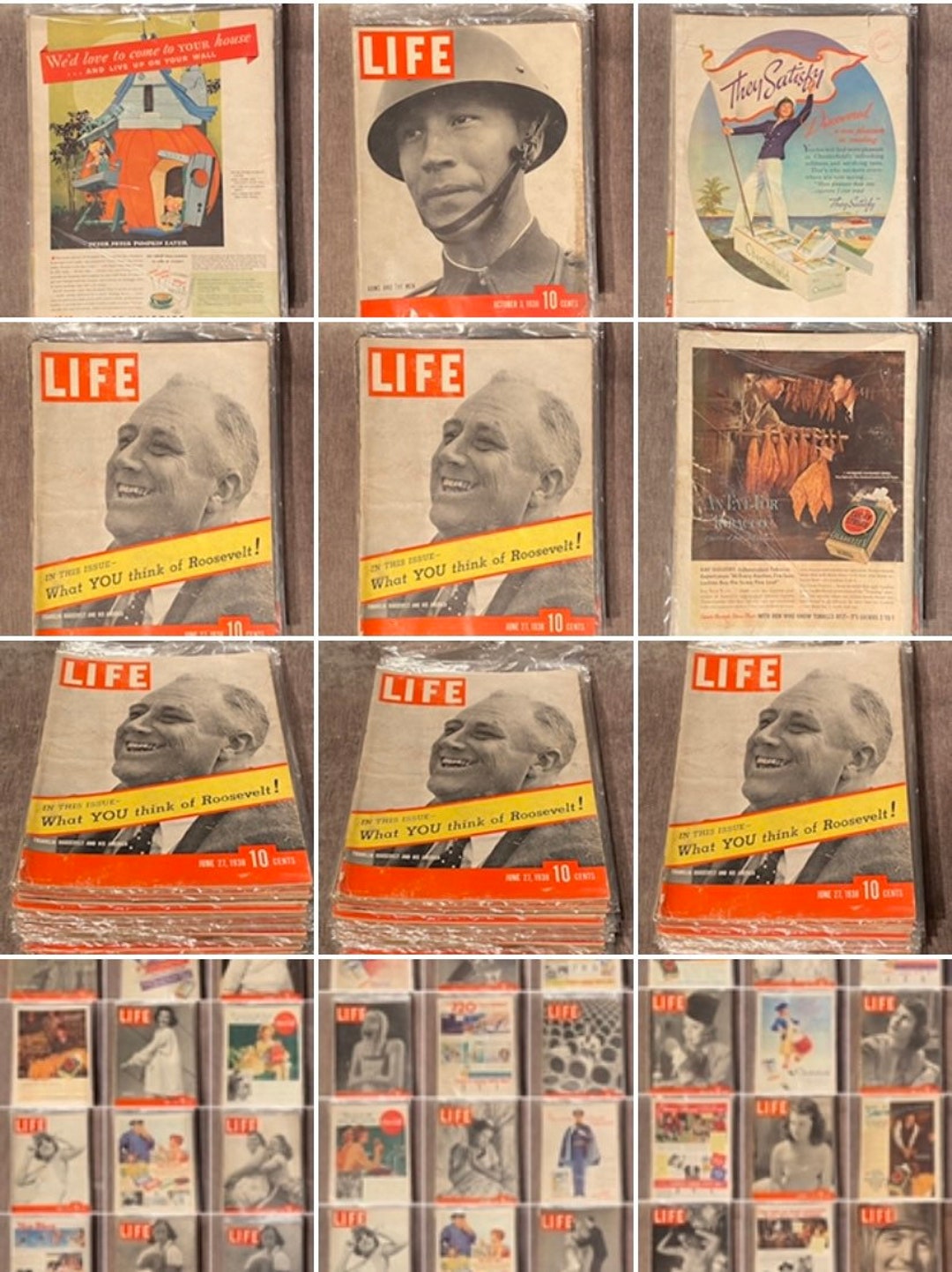 COLLECTION 20 1938 1930s Life Magazines World War II President ...