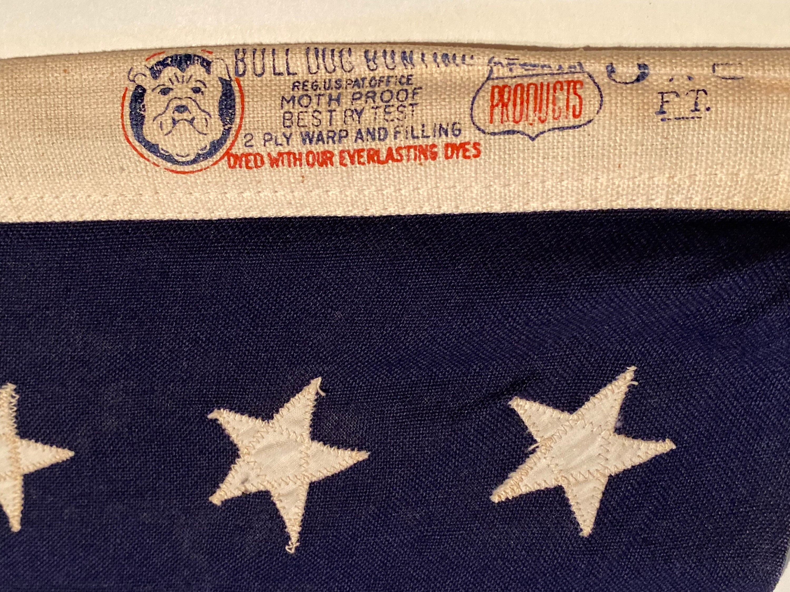 Antique 48 Star American Flag Mid Century 40s 1950s Wwii Historical ...