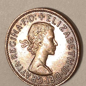 Sale ! 1967 ELIZABETH II Dei Gratia Regina F D + One Penny Coin, Great ...