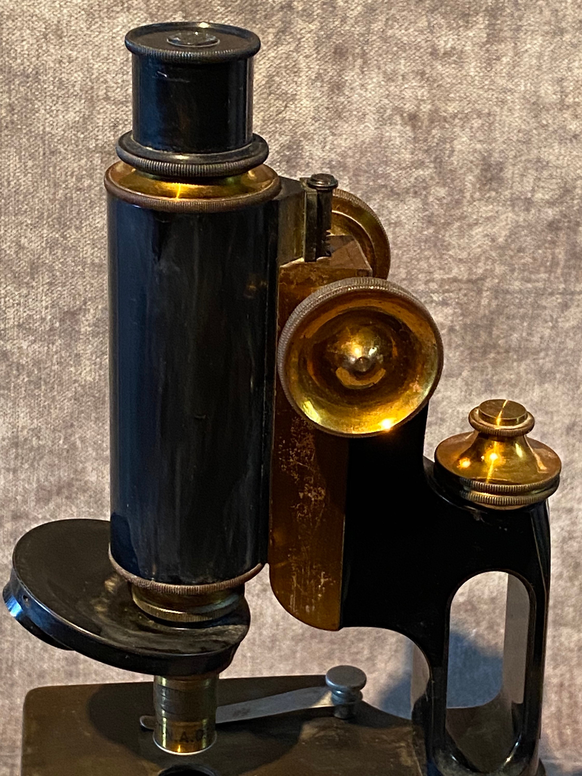 SALE ! Antique 1920s Brass Microscope 1900s-mid-century Edison Tesla ...