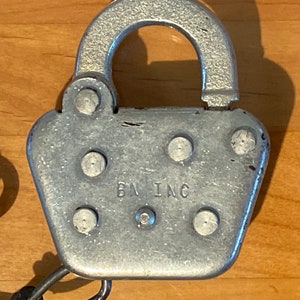 Sale ! BIG Fat Antique KELINE Steel Lock Lockset Chain Metal Heavy ...