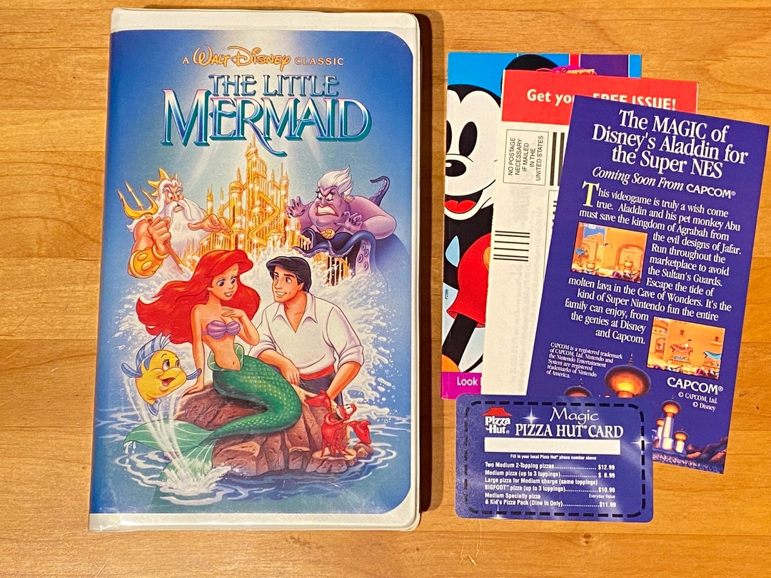 SALE Rare the LITTLE MERMAID Walt Disney Classic Black Diamond Label With Inserts Movie Box Vhs ...
