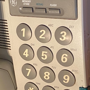 SALE ! 1990s Vintage Desk Office Big Push Button Telephone Phone Redial ...
