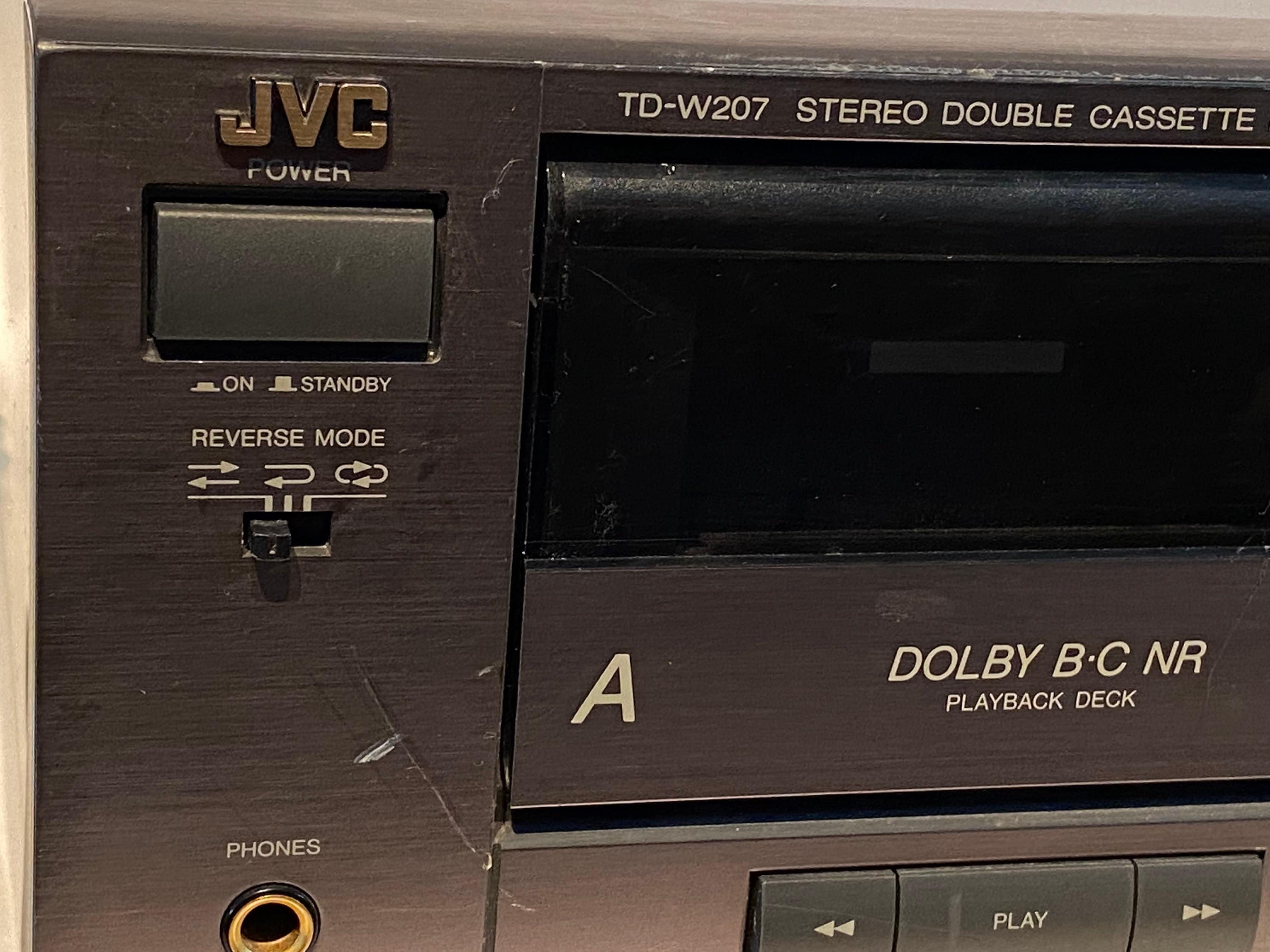 Sale JVC Silver Double Dual Stereo Cassette Tape Deck Dolby Hxpro Works ...
