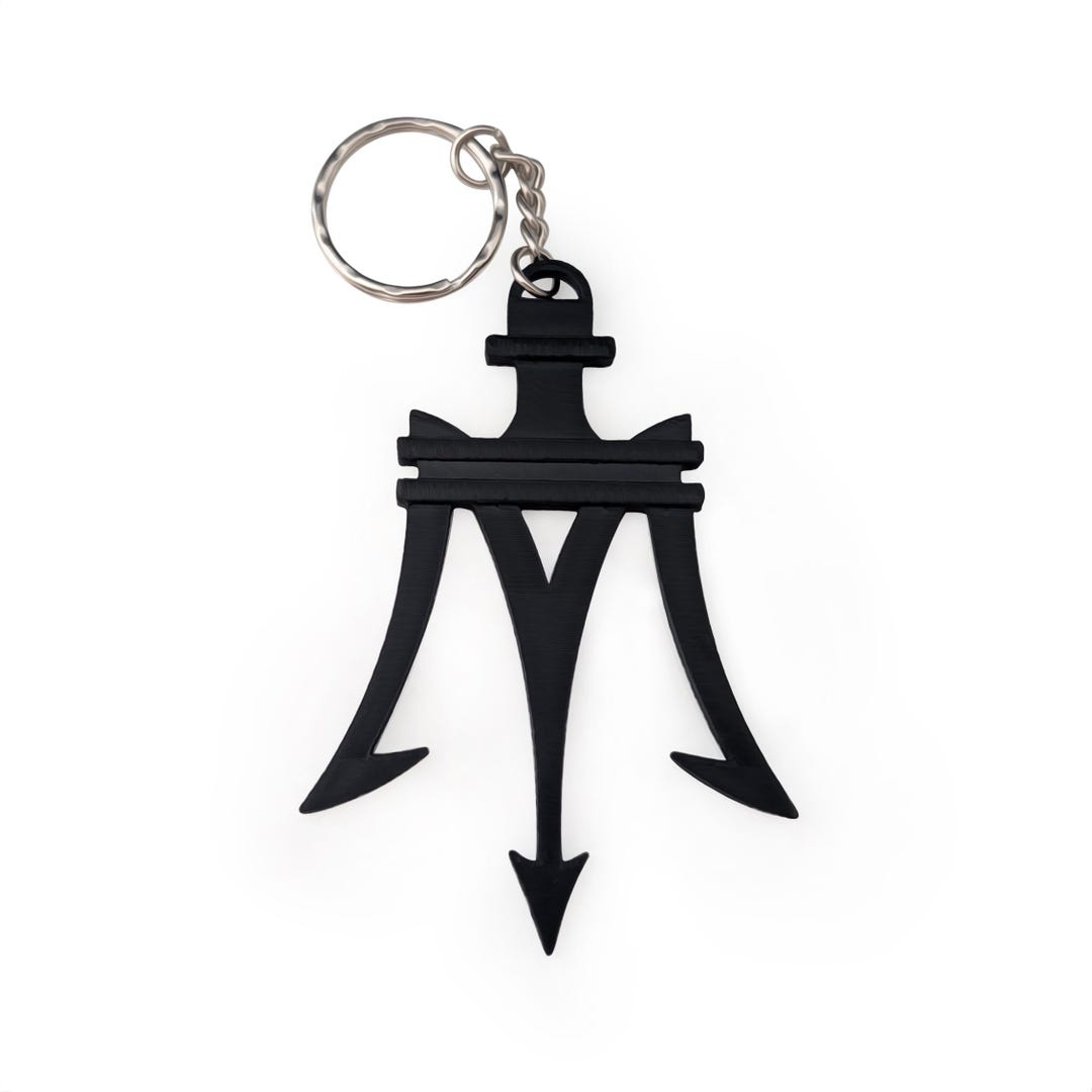 Maserati Logo Keyring Black 3D Printed Car Key Chain Pendant Accessory ...