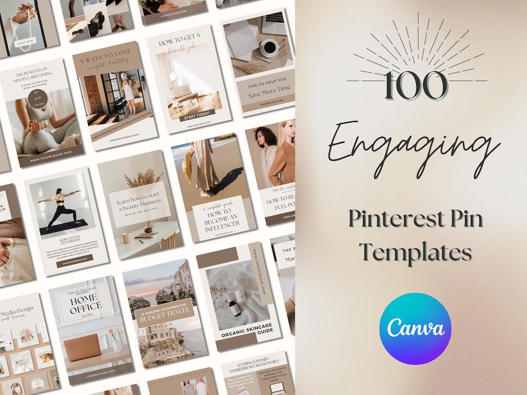 100 Pinterest Pin Templates | Pinterest Templates | Pinterest Templates ...