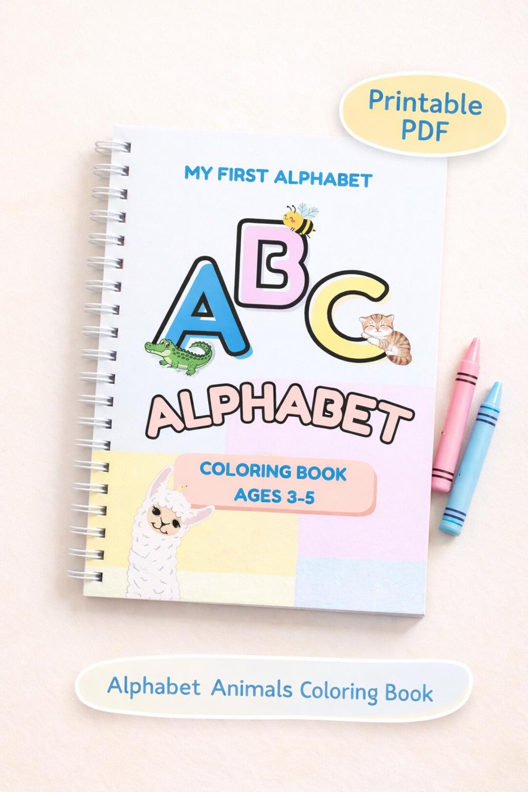 Alphabet Animals Coloring Book for Kids | ABC Learning Printable ...