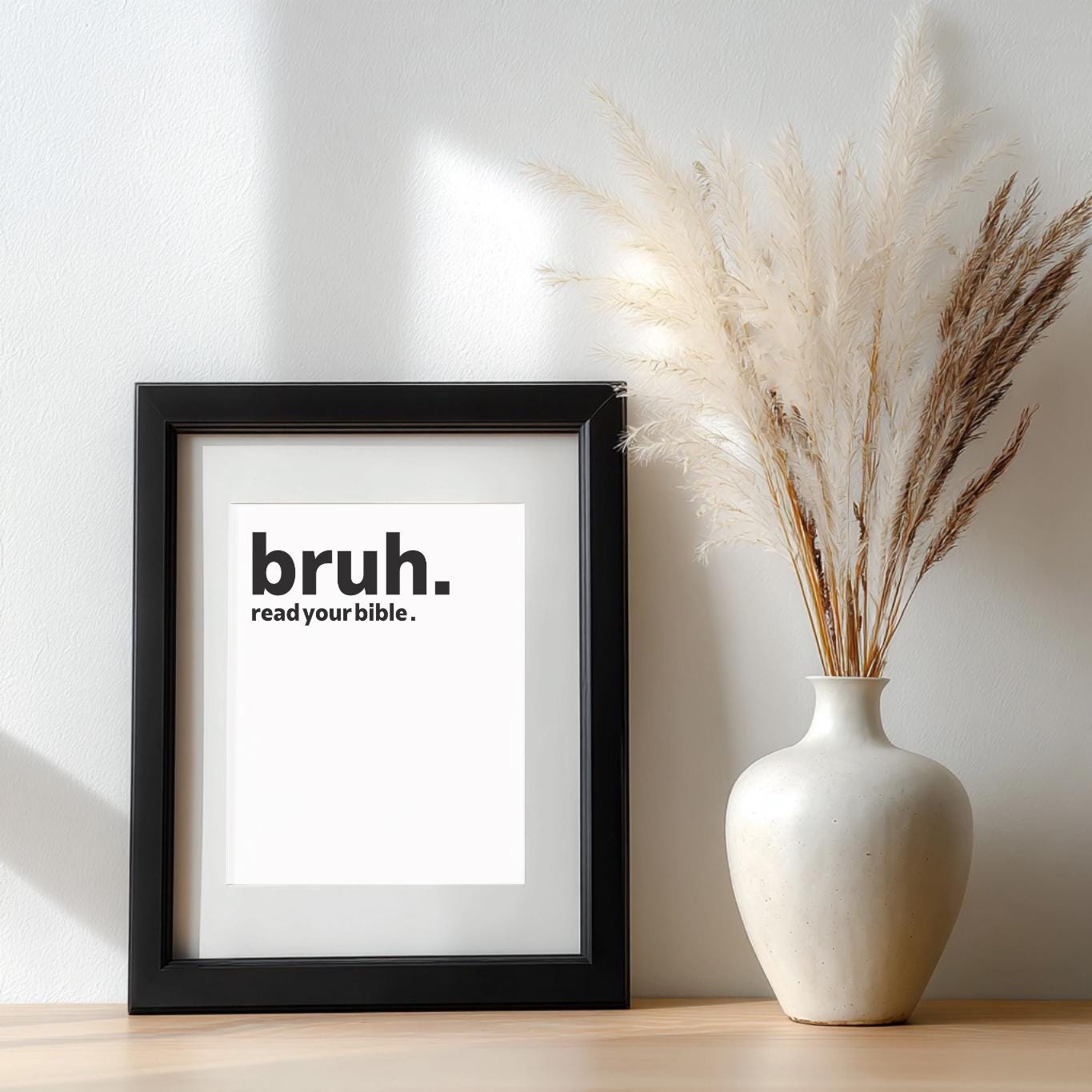 Funny "bruh Read Your Bible" Poster, Christian Wall Art, Matte Vertical ...