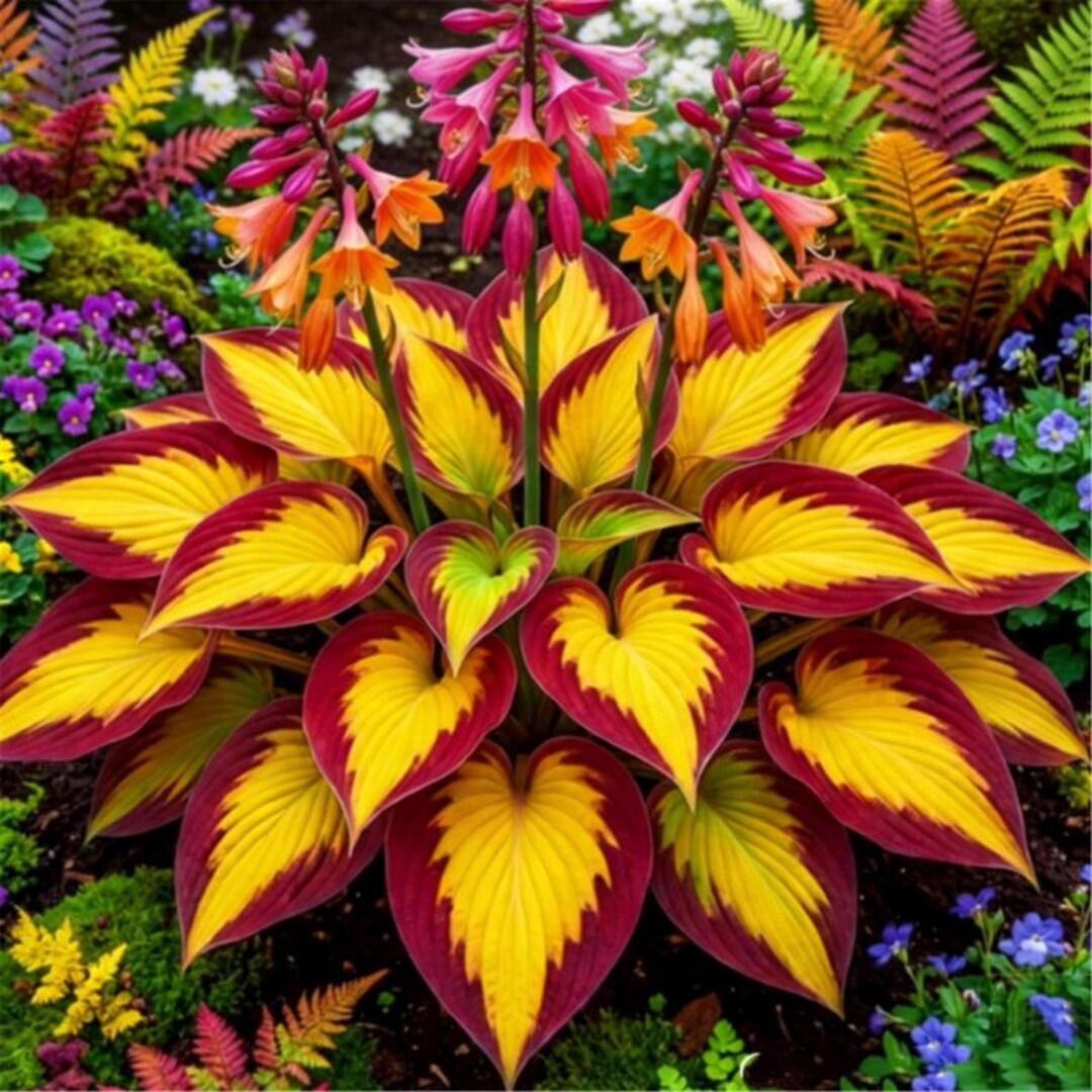 Rare Yellow Red Hosta Seeds for Planting – Perennial Shade Foliage - Etsy