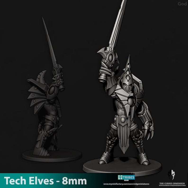 Tech Elves God | 8mm Epic Scale Sci-fi Titan Miniature - Etsy