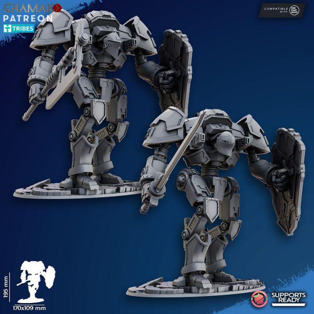 Guardian Titan Miniature | 32/28mm Heroic-scale Sci-fi War Engine - Etsy